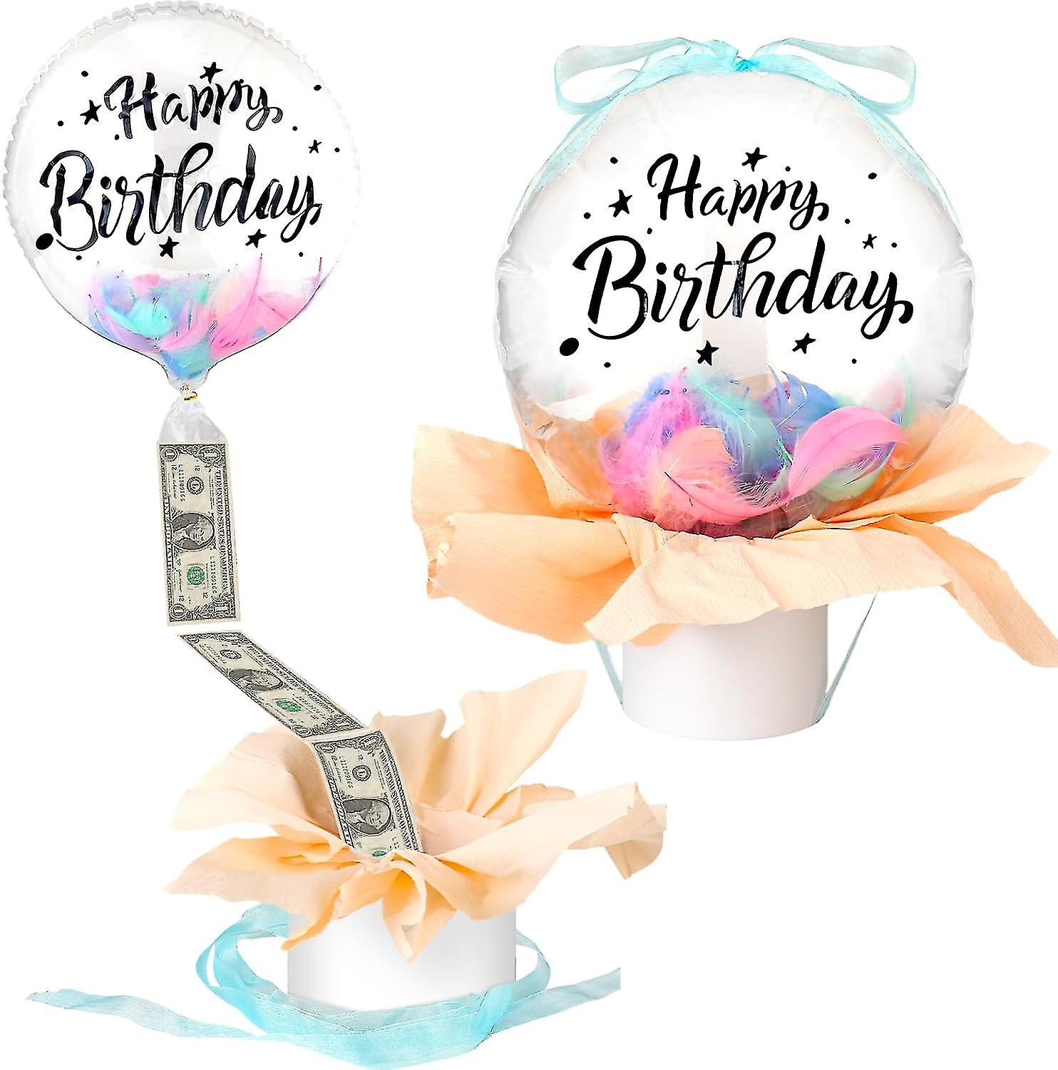 Birthday Money Box Surprise Set: Funny Money Balloon Box For Festivals ...