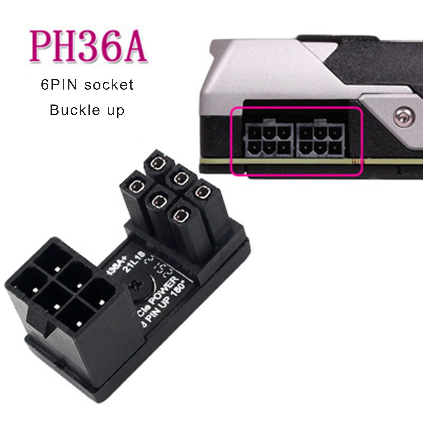 GPU VGA 8-Pin 6-Pin Male to 8-Pin 6-Pin Female U Turn 180-Degree Angle ...