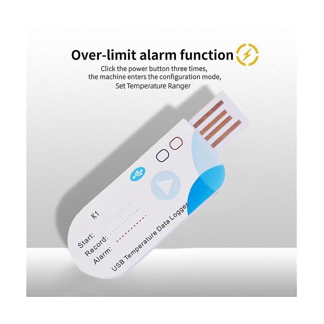 Usb Temperature Data Logger 14400 Points Usb Report 60 Days Ip65 Disposable Recorder | Fruugo UK