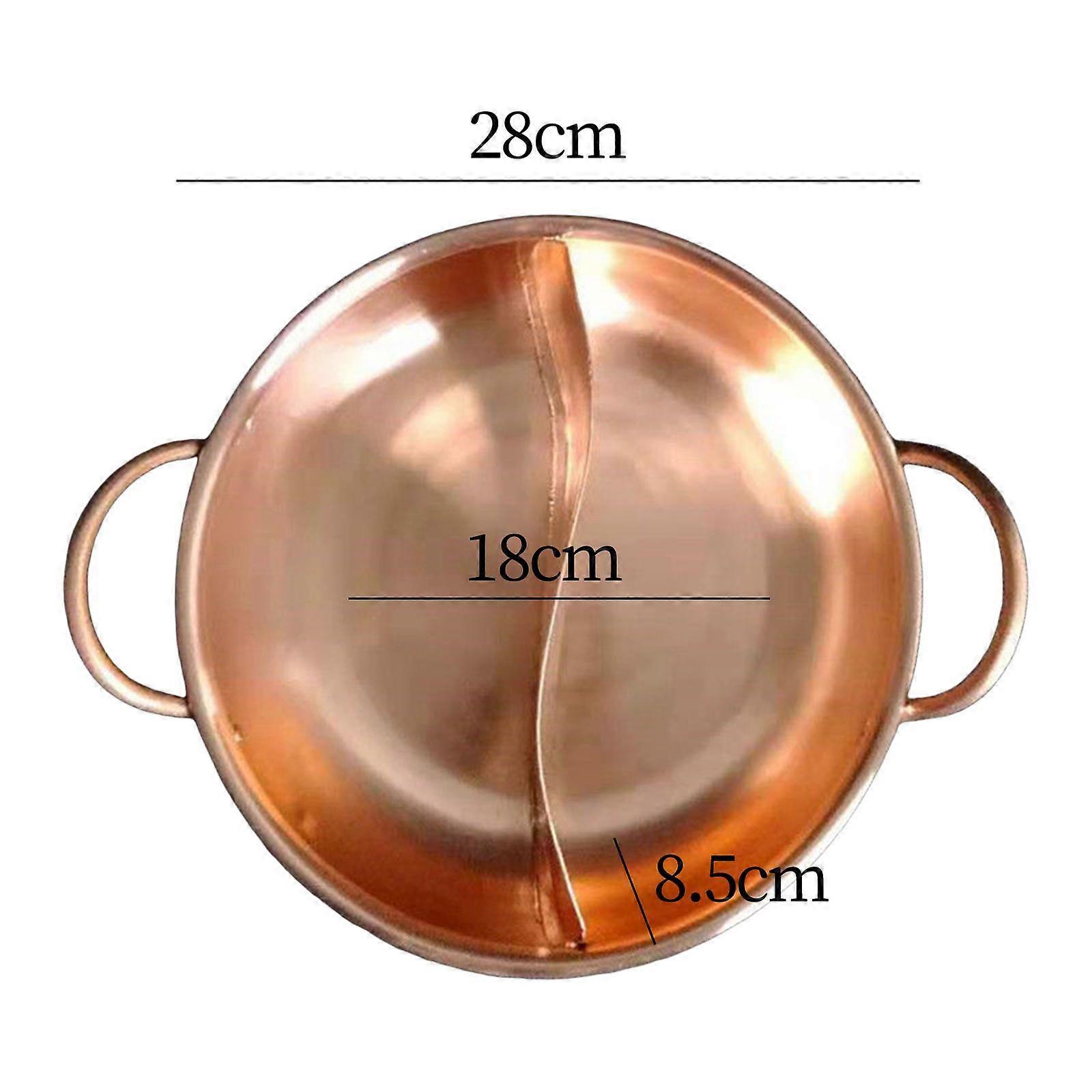 Divided Hot Pot Cooking Pot with Divider Household 2 Handles Shabu ...