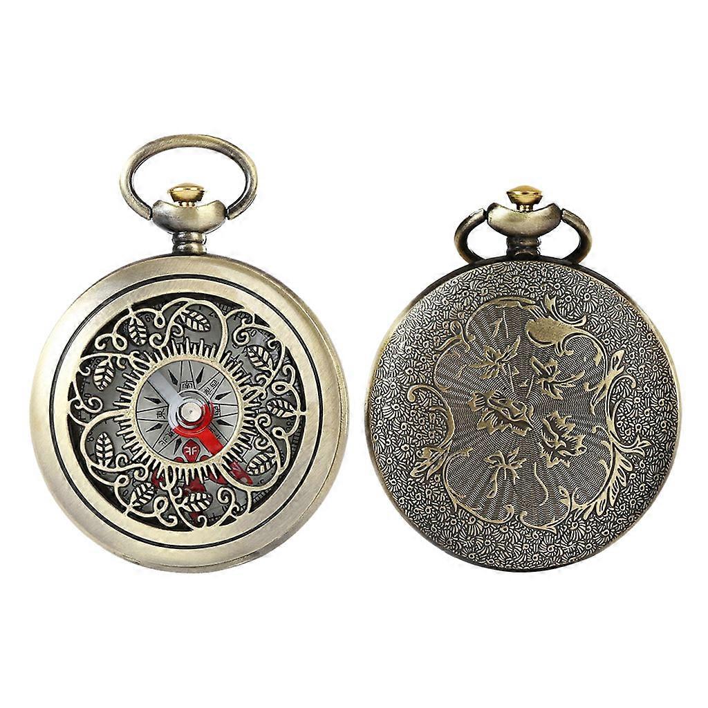 Vintage Bronze Compass Pocket Watch Design Outdoor Hiking Navigation ...