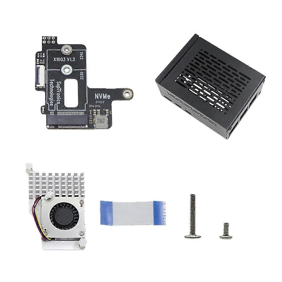 For 5 PCIe to M.2 NVMe HAT+Radiator SSD MINI Adapter Board for 2242 ...