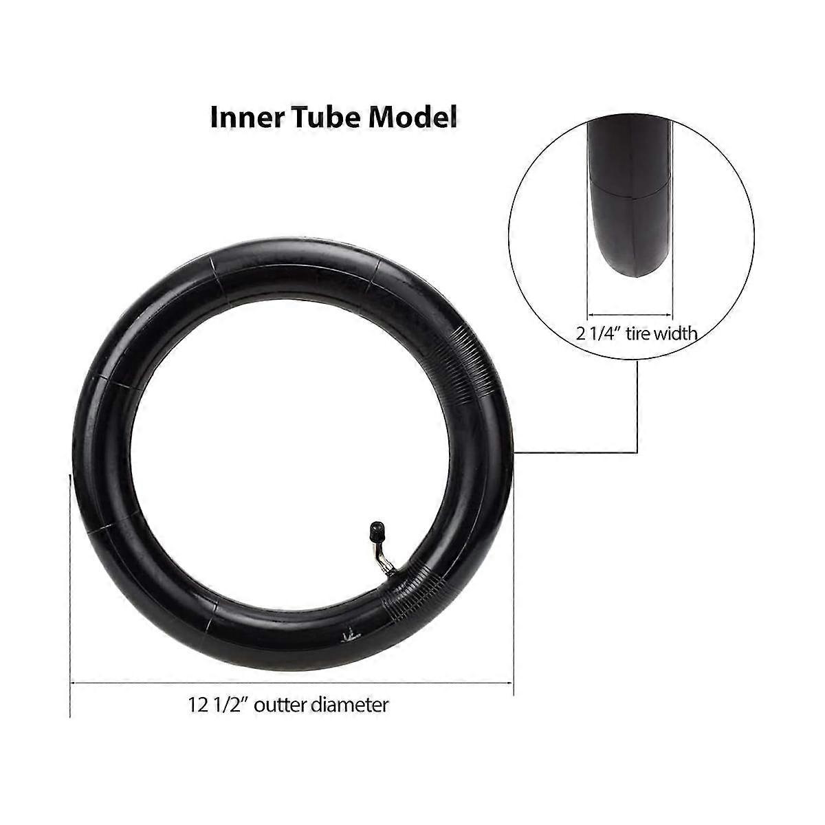 12.5 x 2.25 Scooter Tire Tubes 12 x 2 In CR202L-A60 Angled Valve Stem ...