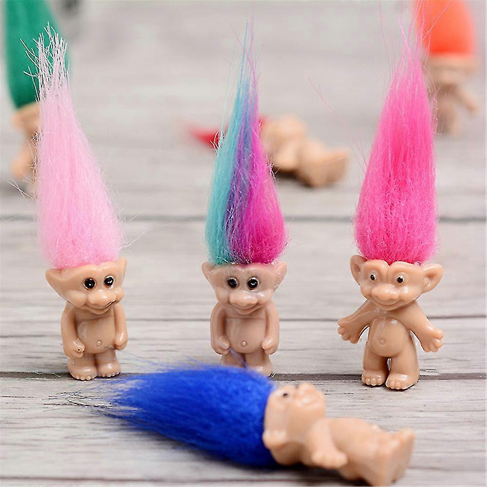 2024 10pcs/set Mini Troll Dolls, Pvc Vintage Trolls Lucky Doll Mini ...