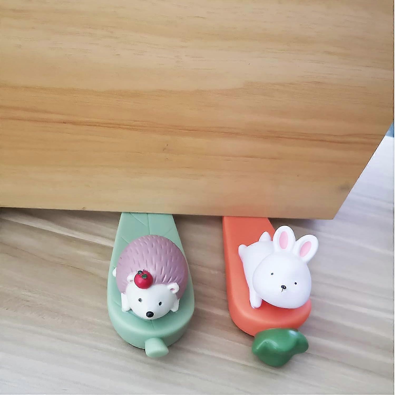 6pcs Door Stoppers, Cute Small Door Stopper, Rabbit Hedgehog Bear Duck ...