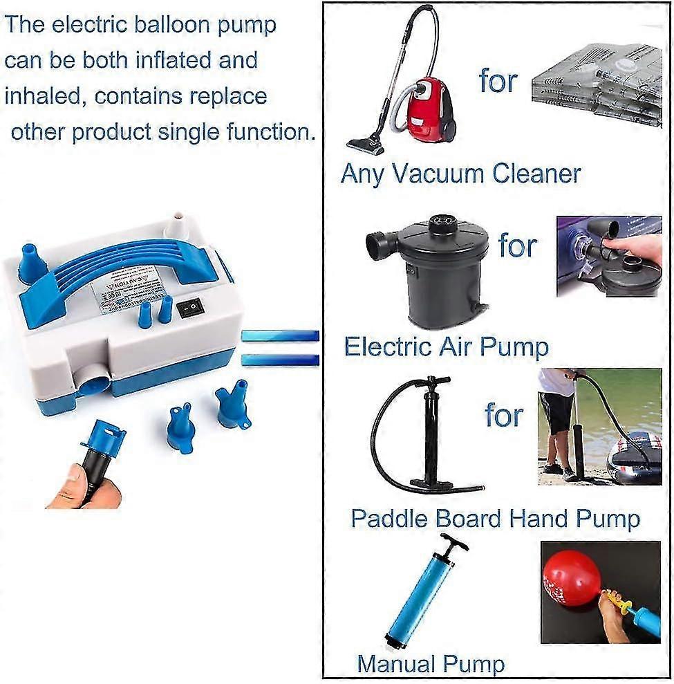 Electric Balloon Pump, Double Nozzle Balloons Pump, Quick Inflation for ...