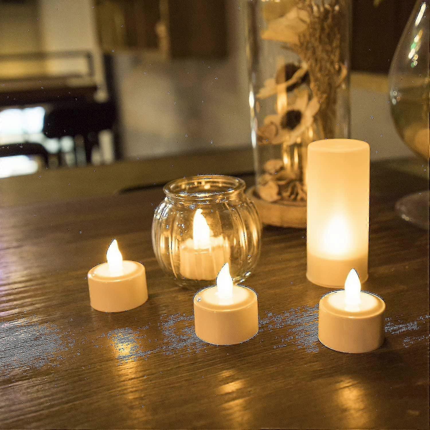 12 Candles Led Rechargeable Candle Electric Led Flame Flashing With ...