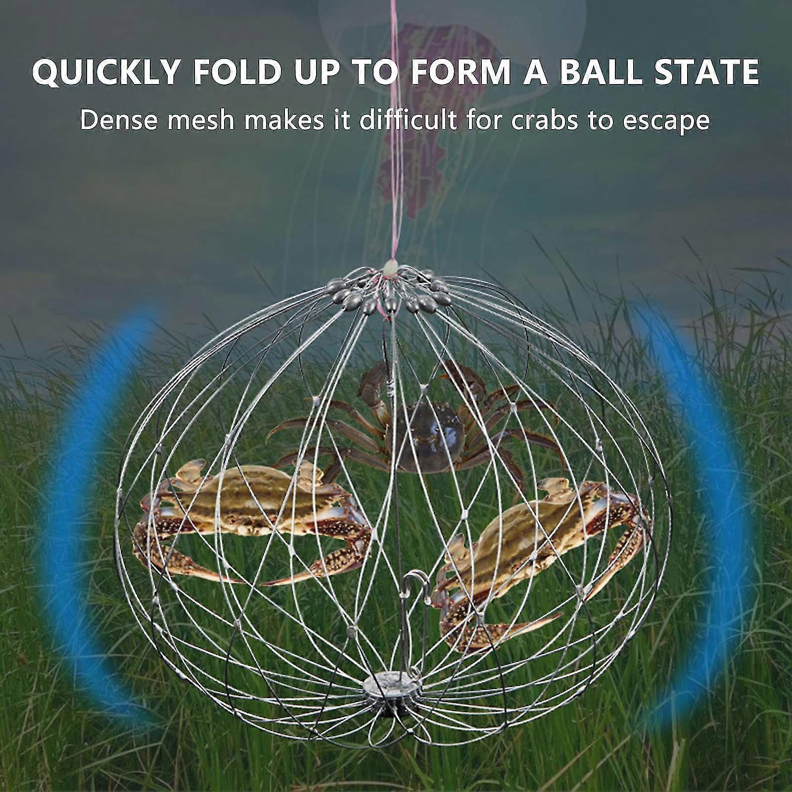 Stainless Steel Crab Fishing Cages Automatic Open Closing Crab Trap ...