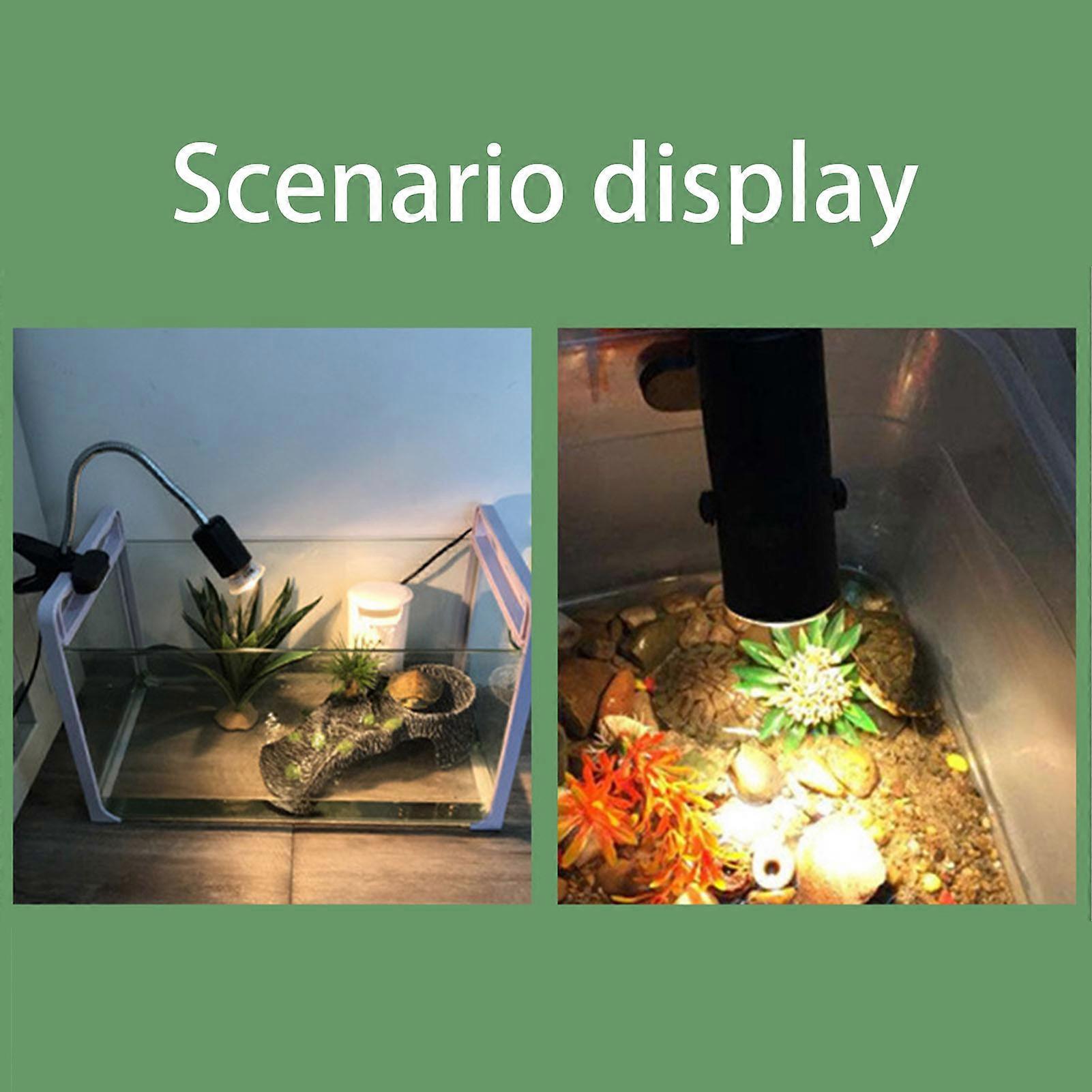 Reptile Basking Spot Lamp Reptile Heat Lamp with 360 Rotatable Hose for ...