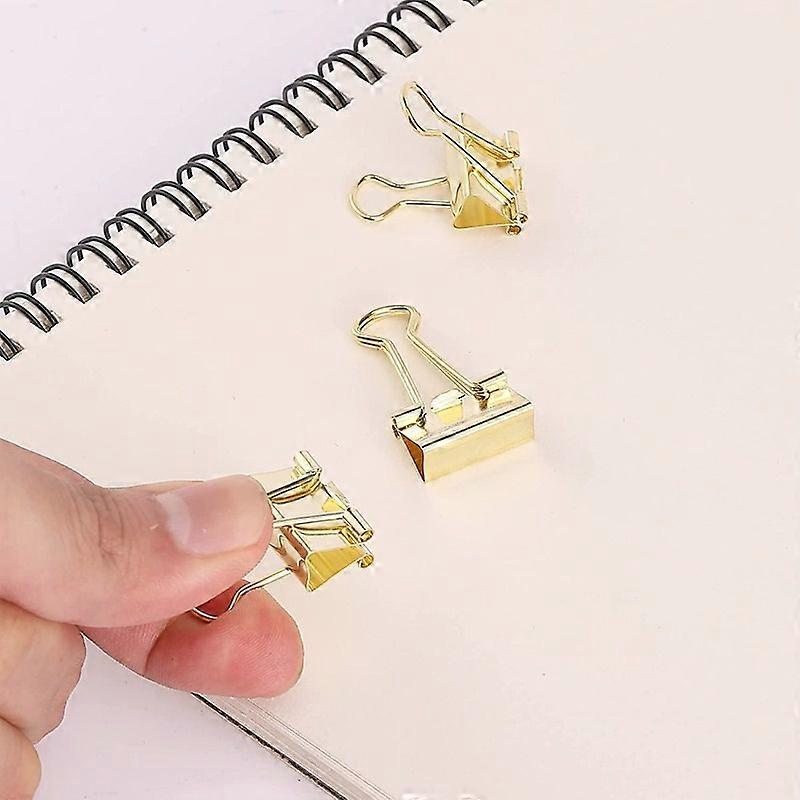 Binder Clips, Small Binder Clips, 50Pack, Gold, Small Clips, Paper ...