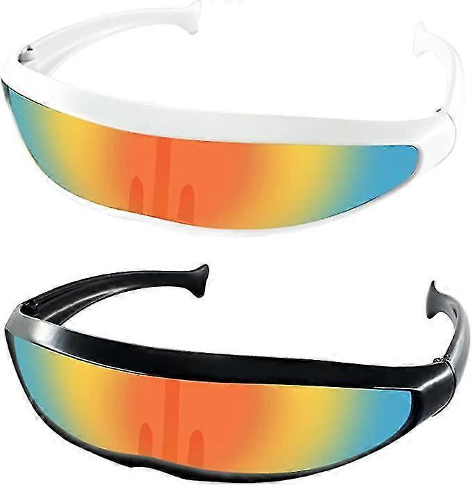 2pcs Futuristic Sunglasses, Space Glasses, Alien Glasses Set, Party ...