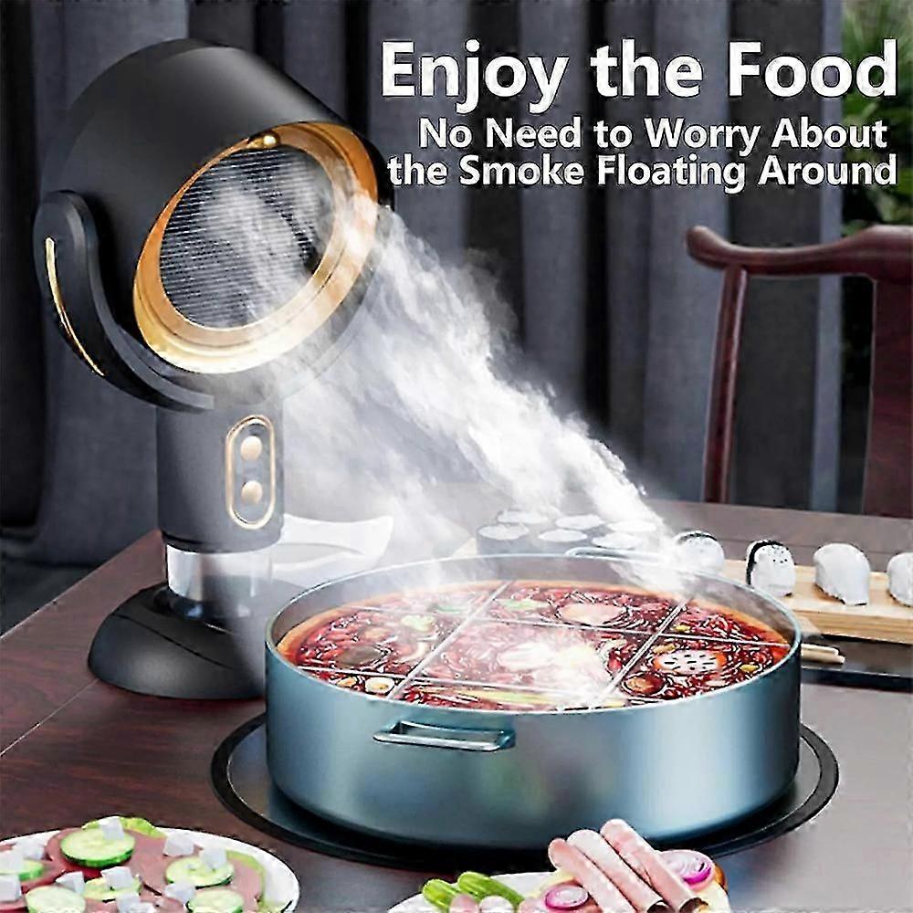 Portable Smoke Purifier Fan, Compact Tabletop Rang Hood, Air Purifier ...