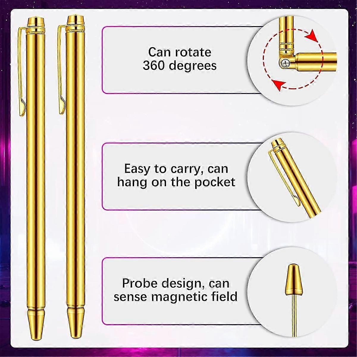 3 Pcs Divining Rods Copper and Dowsing Pendulum, 2 Retractable ...