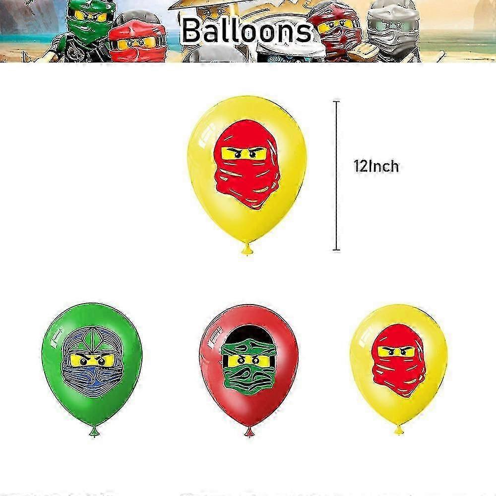 Ninjago Theme Kids Boys Happy Birthday Party Supplies Balloons Banner ...