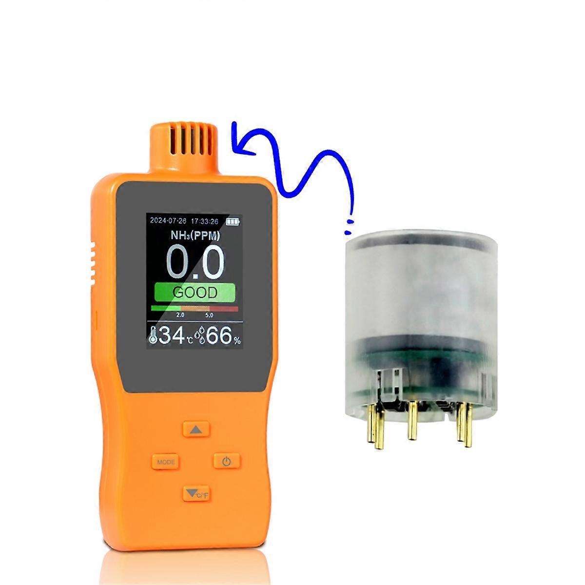 Ammonia Gas Detectors NH3 Gas Analyzers Meter Alarm Device Digital Gas Leak Detectors 0-100PPM ...