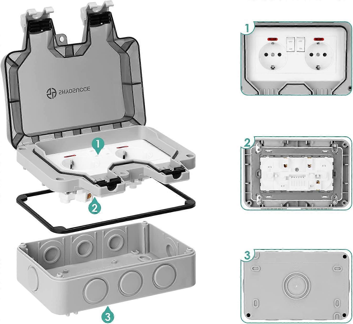 Weatherproof Outdoor Power Socket, High Quality Abs, 16A 220V-240V ...