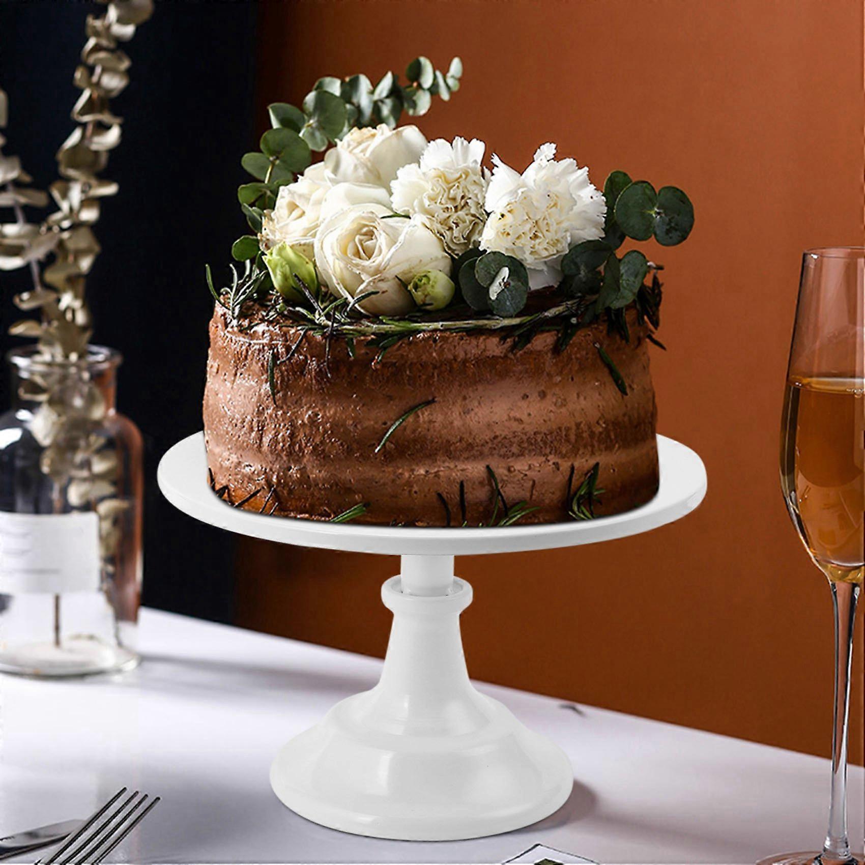 Metal Iron Cake Stand Round Pedestal Dessert Display Rack White | Fruugo UK