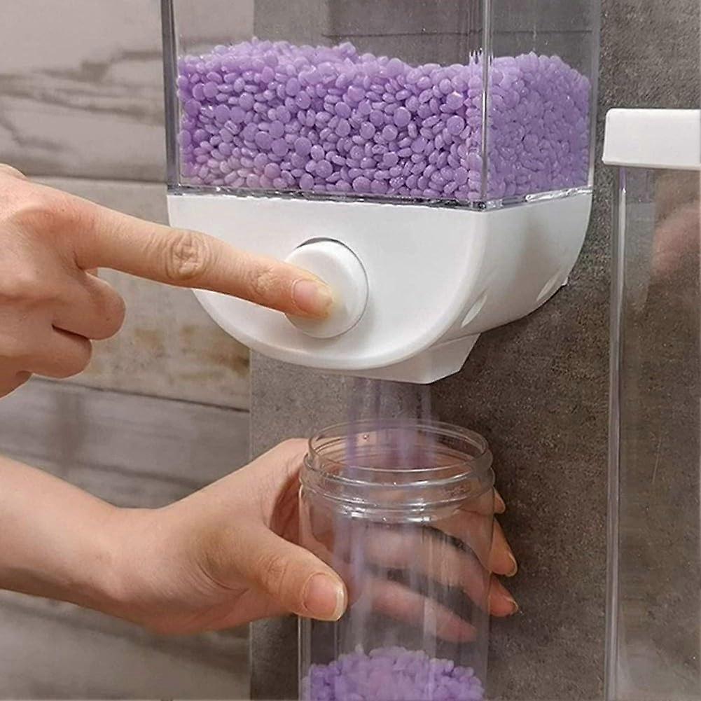 Oatmeal and Grain Dispenser, 1L Food Container with Wide Opening for ...