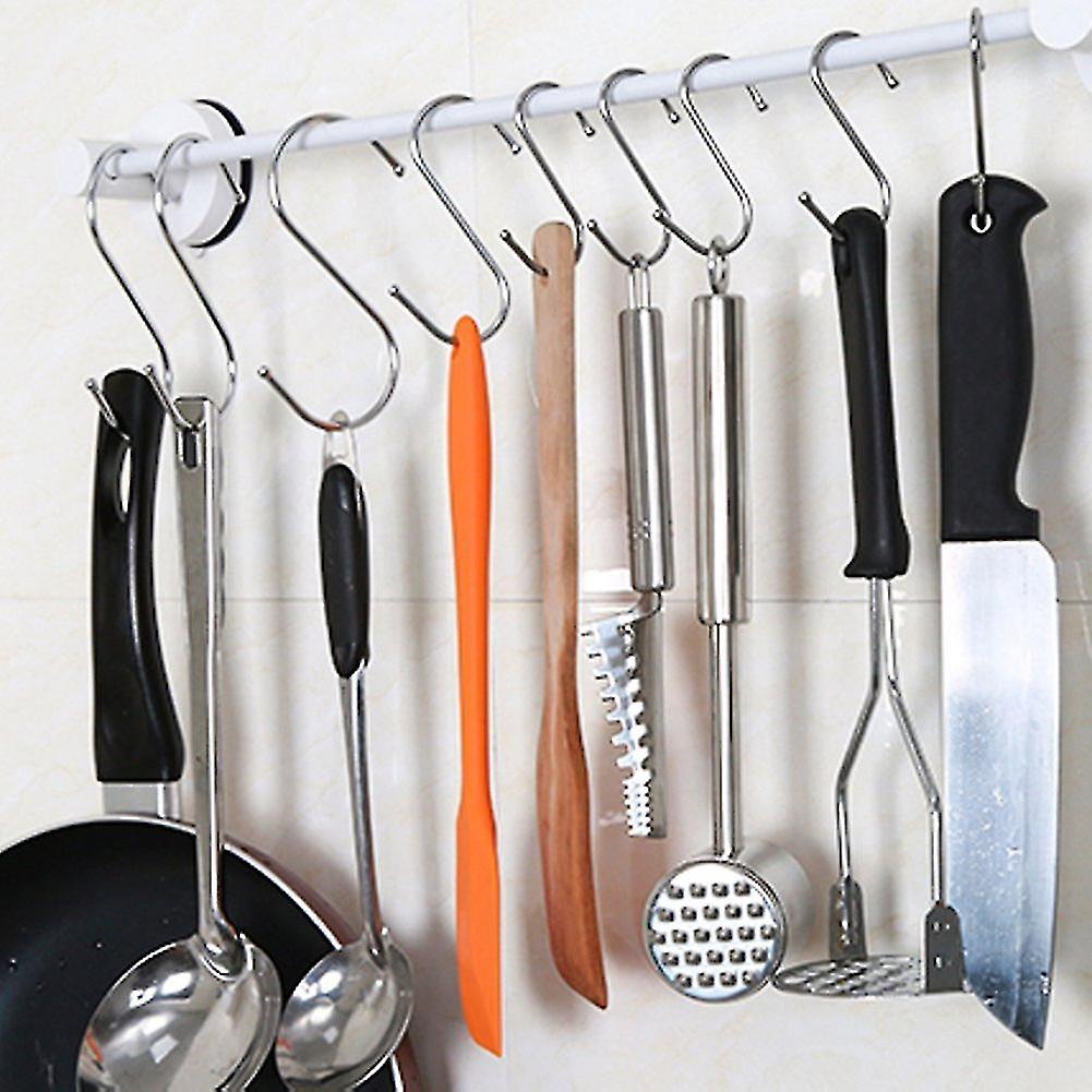 10pcs S Hook Stainless Steel Hanger Rack Butcher Meat Dryer Hanging Pot ...