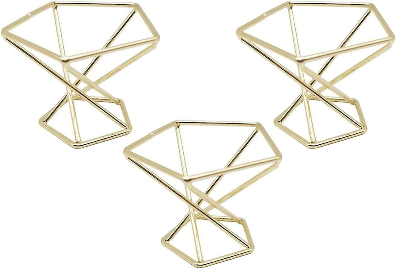 3 Pieces Series Geometric Plant Holder Plant Stand Metal Plant Rack ...