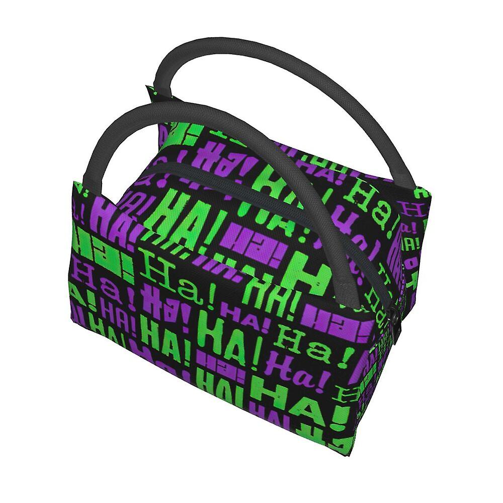 Custom Haha Joker Lunch Bags Men Women Thermal Cooler Insulated Lunch ...