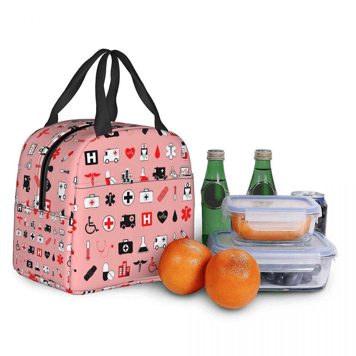 Nursing Nurse Medical Logo Lunch Bag Men Women Cooler Thermal Insulated ...