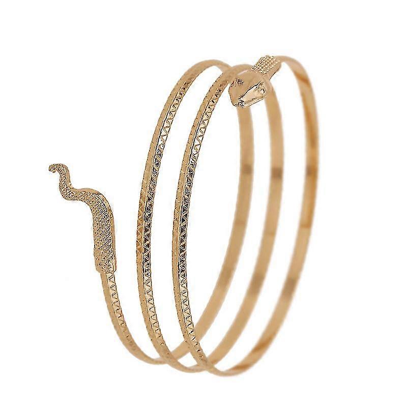 2 Pack Snake Arm Cuff Snake Armband Swirl Snake Bracelets Spiral Upper Arm Cuff Armlet Bangle ...