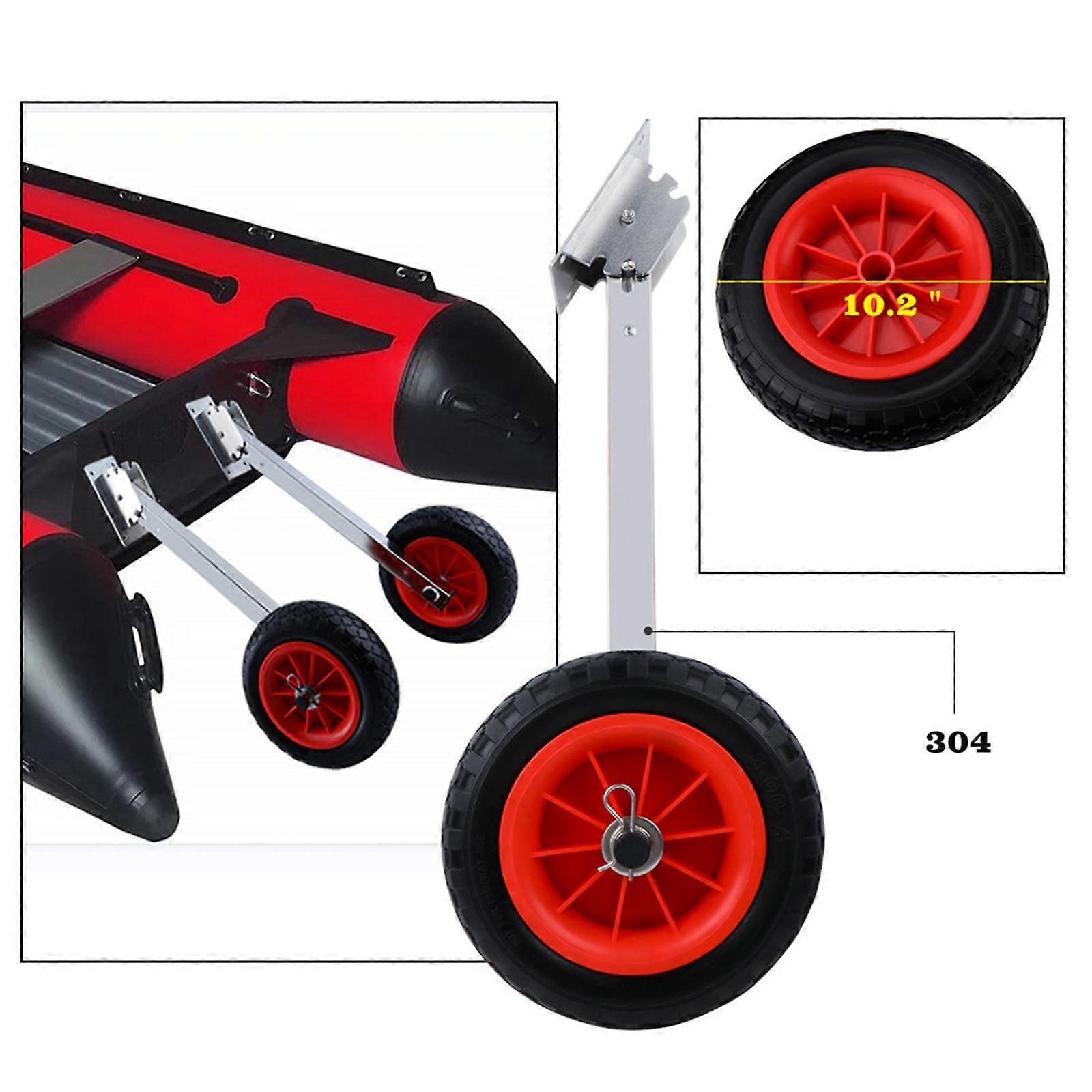 2Pcs Inflatable Boat Launch Wheels for Kayaks Rowboats Sailing Dinghies ...