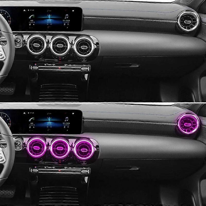 Car 64 Color LED Air Condition Vent Outlet Turbine Air Vent For ...