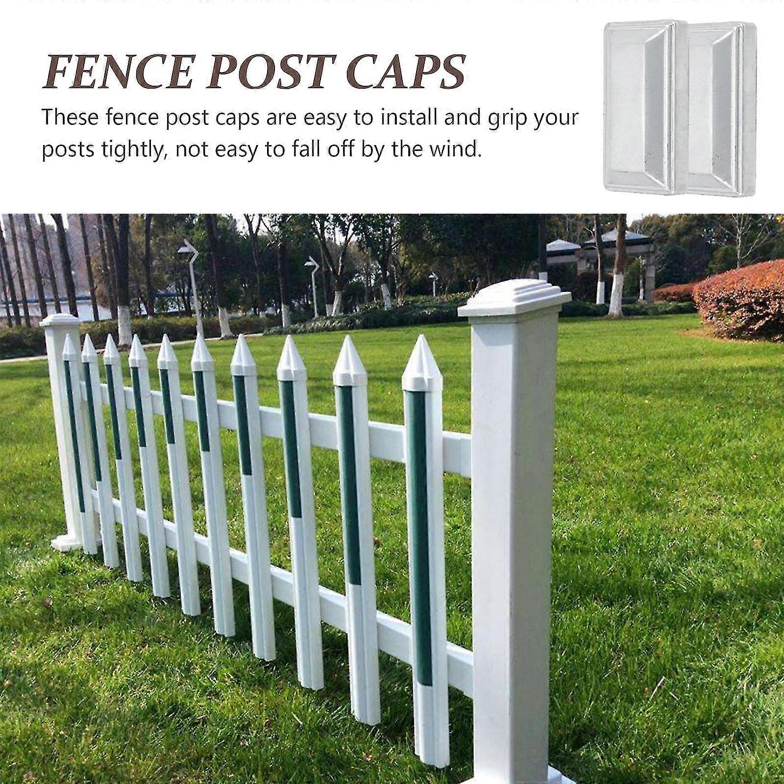 4 Pcs Metal Fencing Fence Post Toppers Metal Post Caps Iron Railing ...