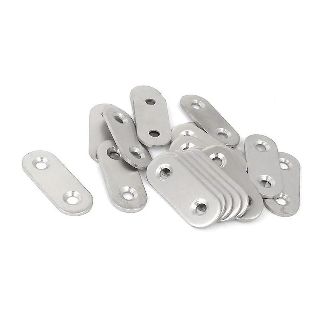 Stainless Steel Flat Bracket Straight Mending Fixing Plates 40mm 20pcs ...