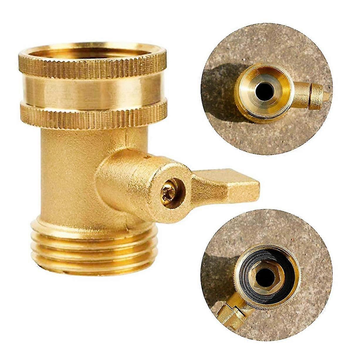 Brass Garden Hose Shut-off Valve,2 Pack 3/4 Inch Heavy Duty Solid Brass ...