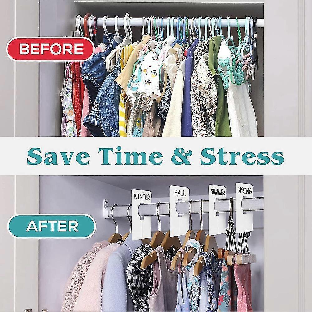 30 Closet Dividers for Hanging Clothes- Clothing Size Dividers,1.5X ...