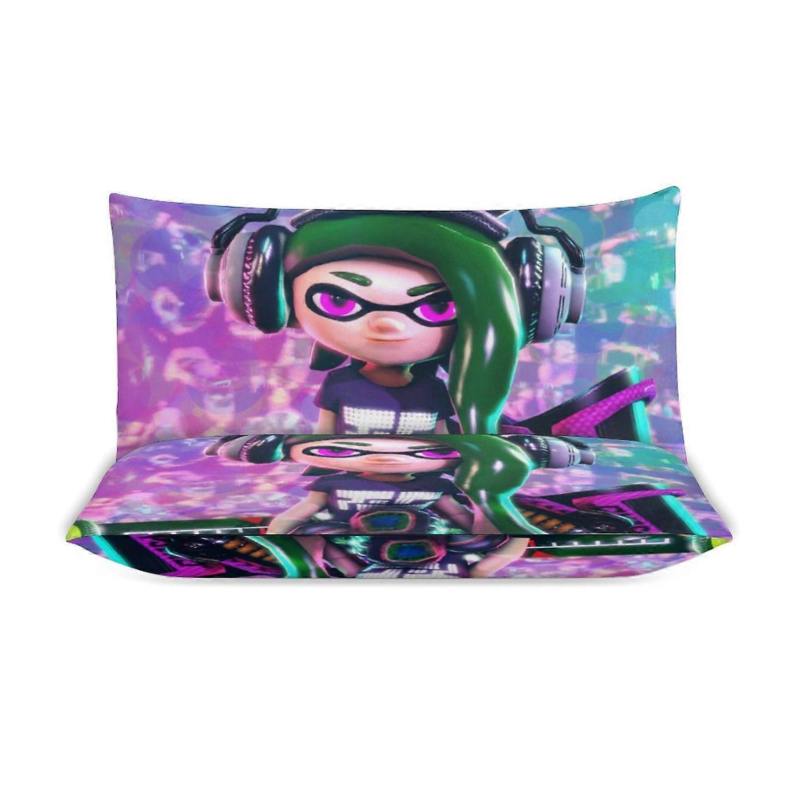x168 Splatoon Comforter Set 3 Pieces Quilt Cover Set Soft Bedding Sets ...