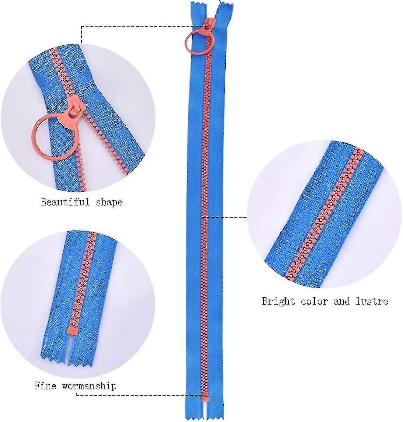 Zippers, 20 Pcs Colorful Zipper With Metal Pull Ring Closed Zipper For Sewing And Crafts (20cm ...