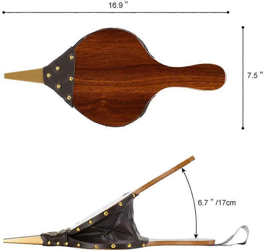 Large Fireplace Bellows 16.6 X 6.7inch Wood Air Blower Fire Bellow Hand ...