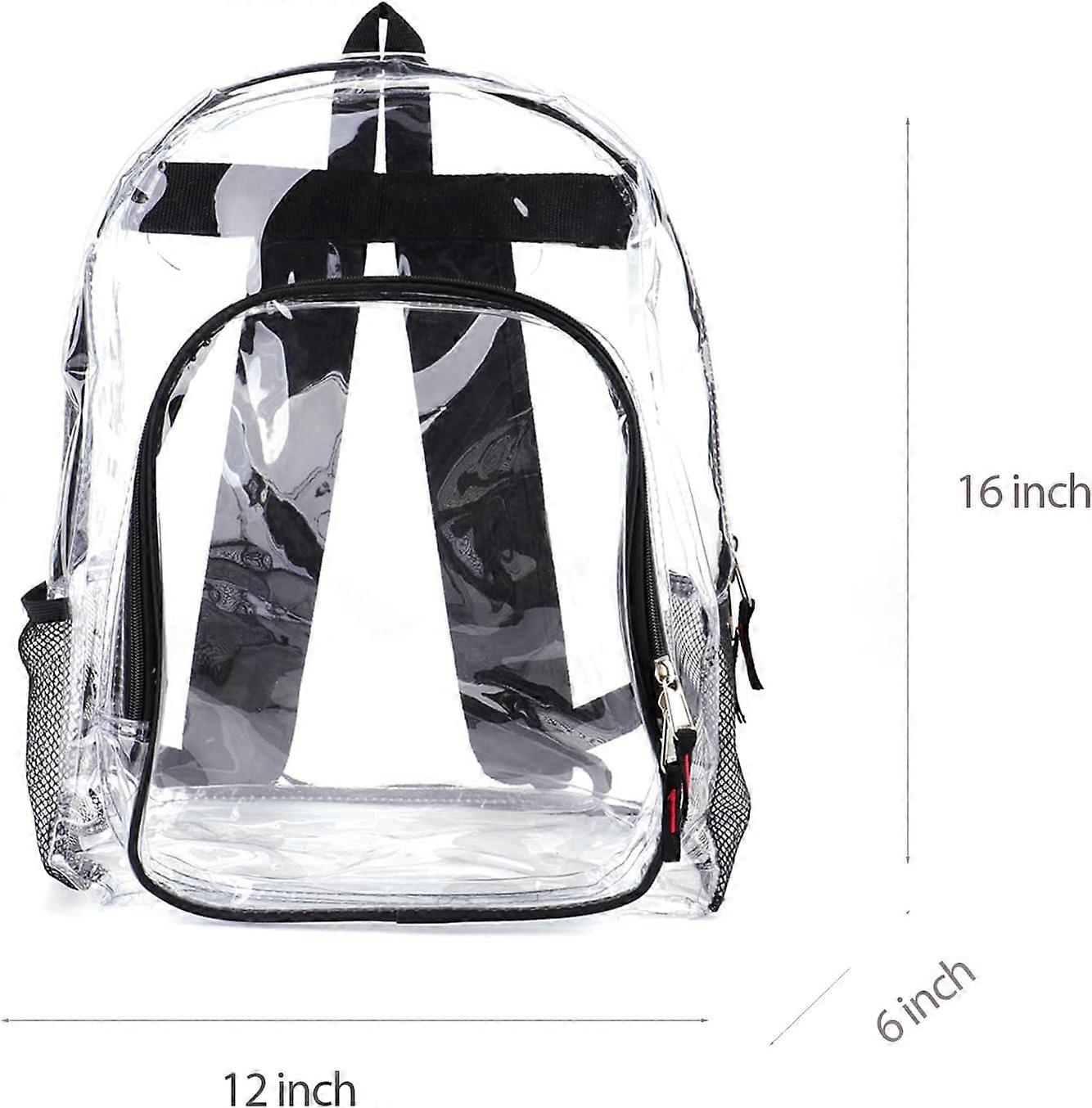 Heavy duty clear backpack see through backpack for school, sport, work ...