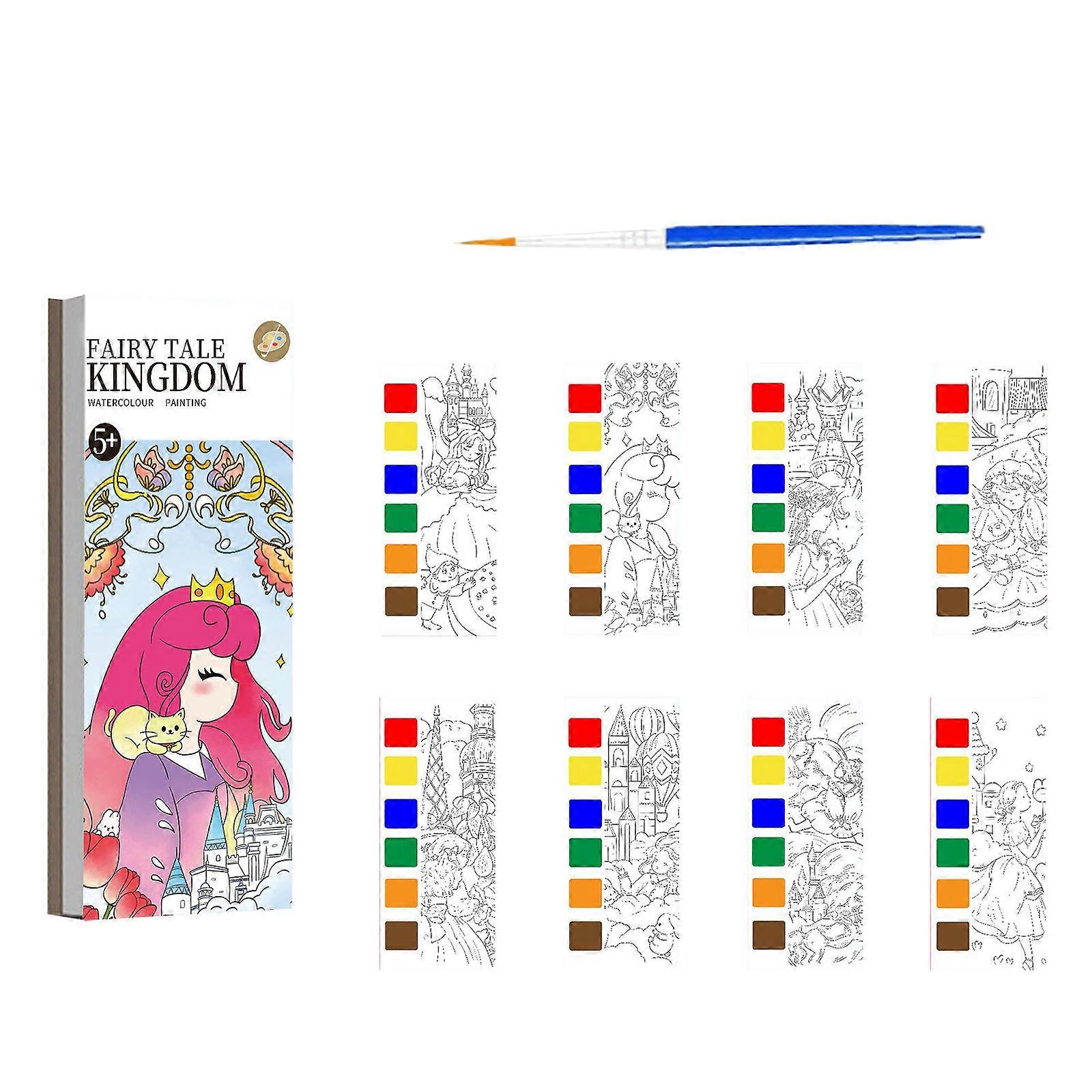 Watercolor Coloring Note Book For Children's Watercolor Graffiti Paper ...