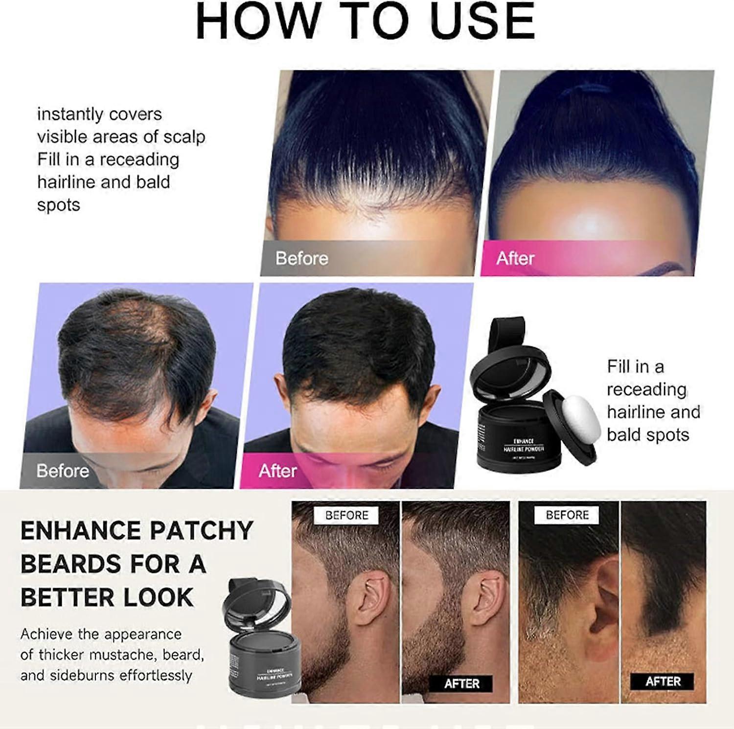 Hairline Powder, Hair Root Dye, Root Touch Up Powder, Instantly Hair ...