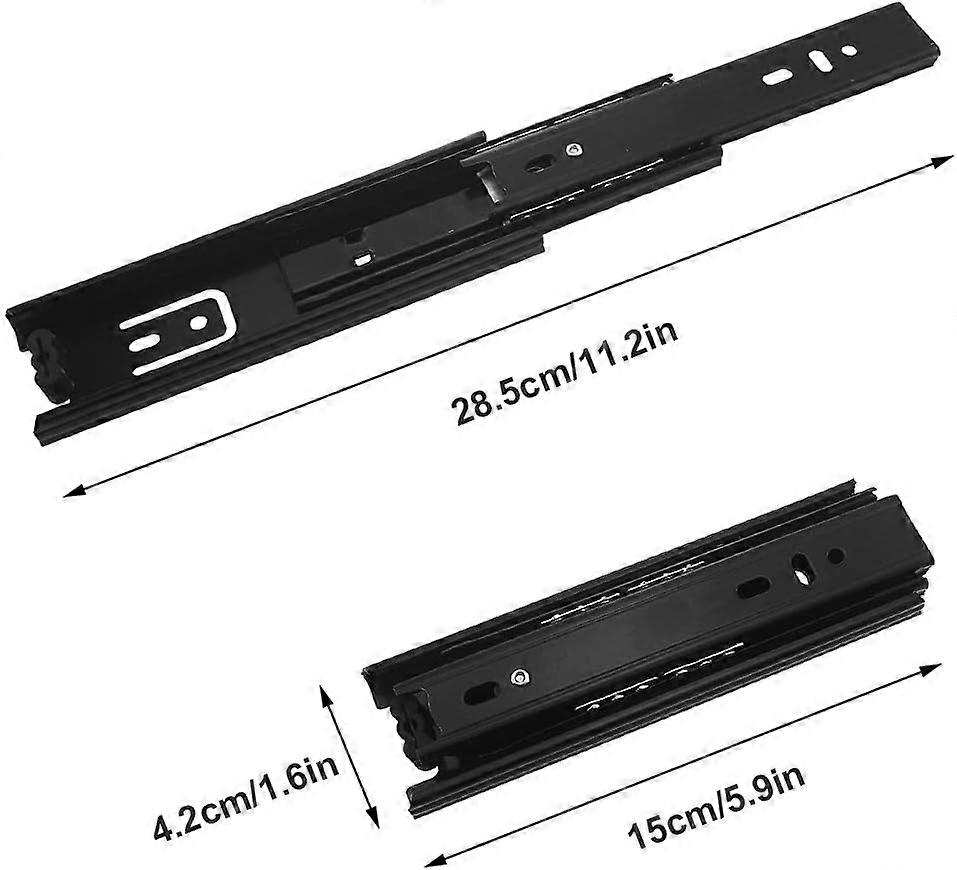 2 Pcs Drawer Slides, 150mm Drawer Slides, 3 Fold Telescopic Slide, Full ...