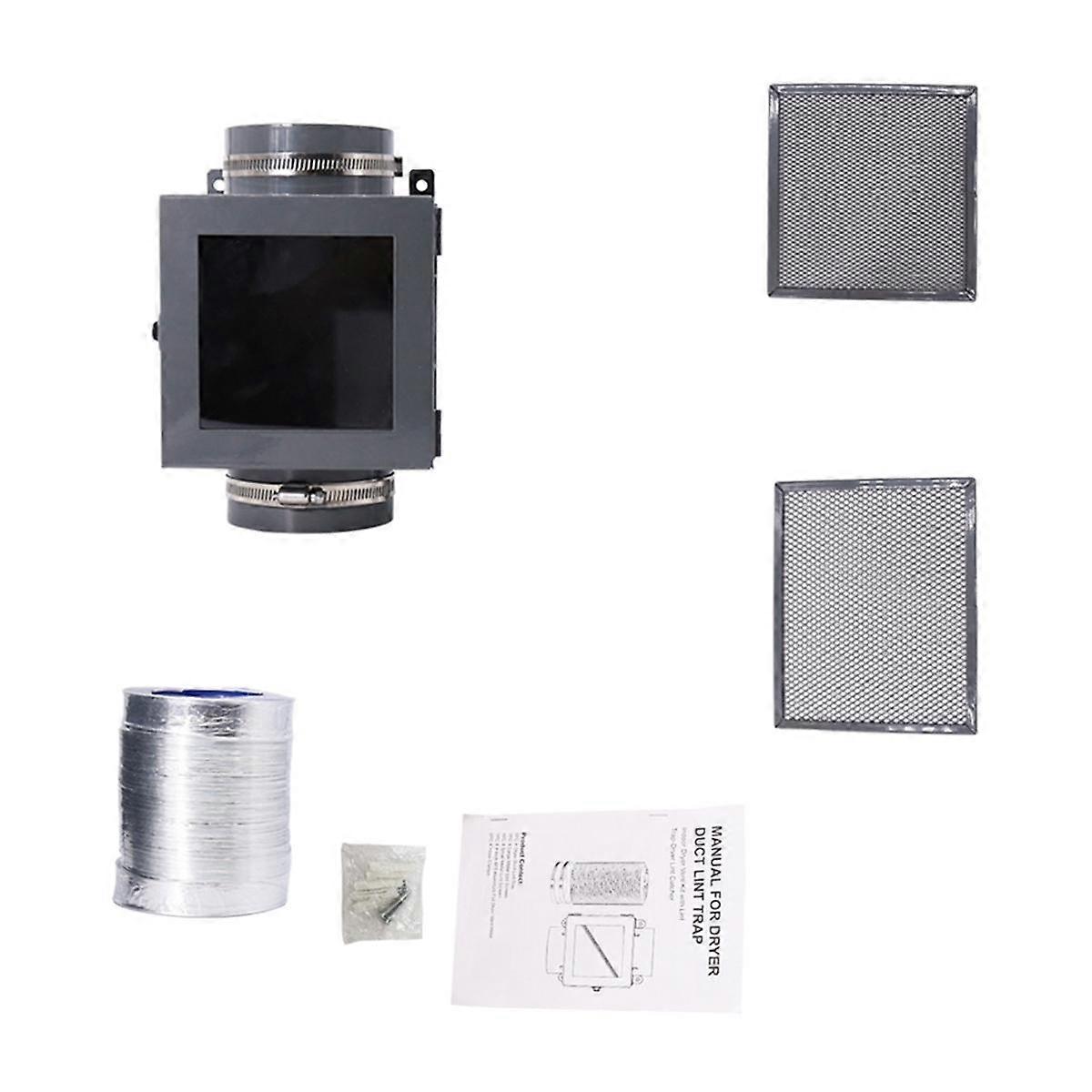 Dryer Duct Lint Trap, Indoor Dryer Vent Kit with Dryer Vent Hose, Lint ...