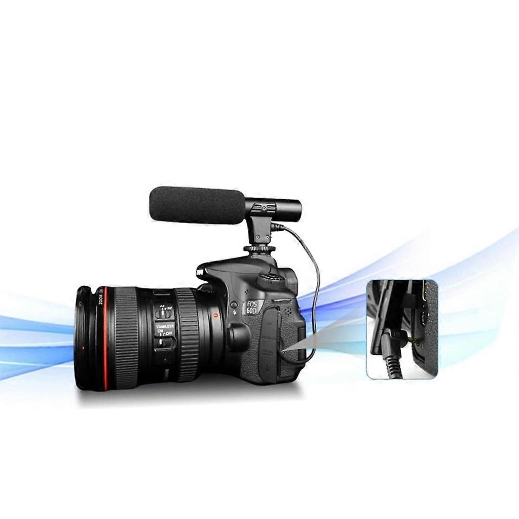 External Video Microphone for Camera Compact Shotgun Mic for DSLR ...