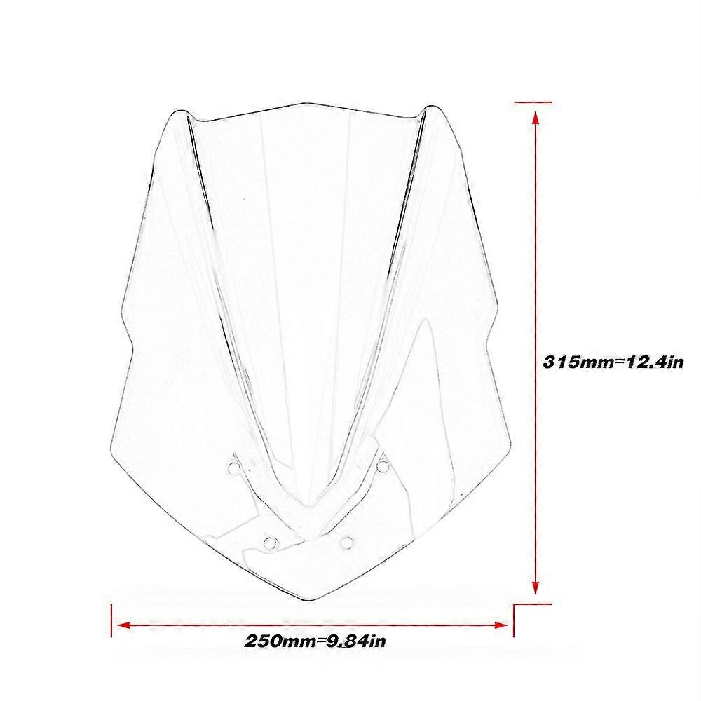 Windscreen For Yamaha Mt-125 Mt125 2015-2020 Windshield Wind Deflector ...