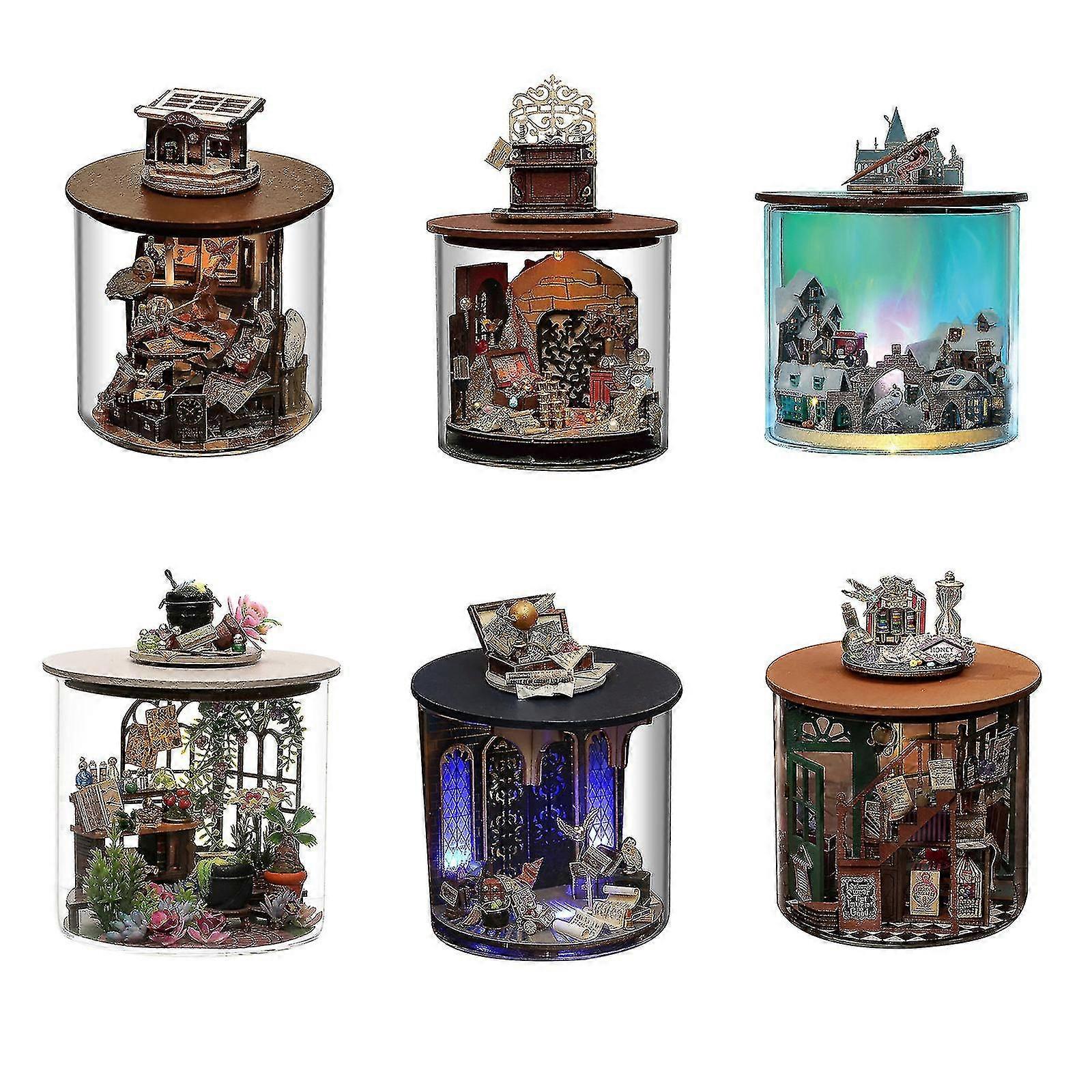 Dollhouse Miniature With Furniture,diy 3d Wooden Doll House Kit Mini World Series Style Plus ...