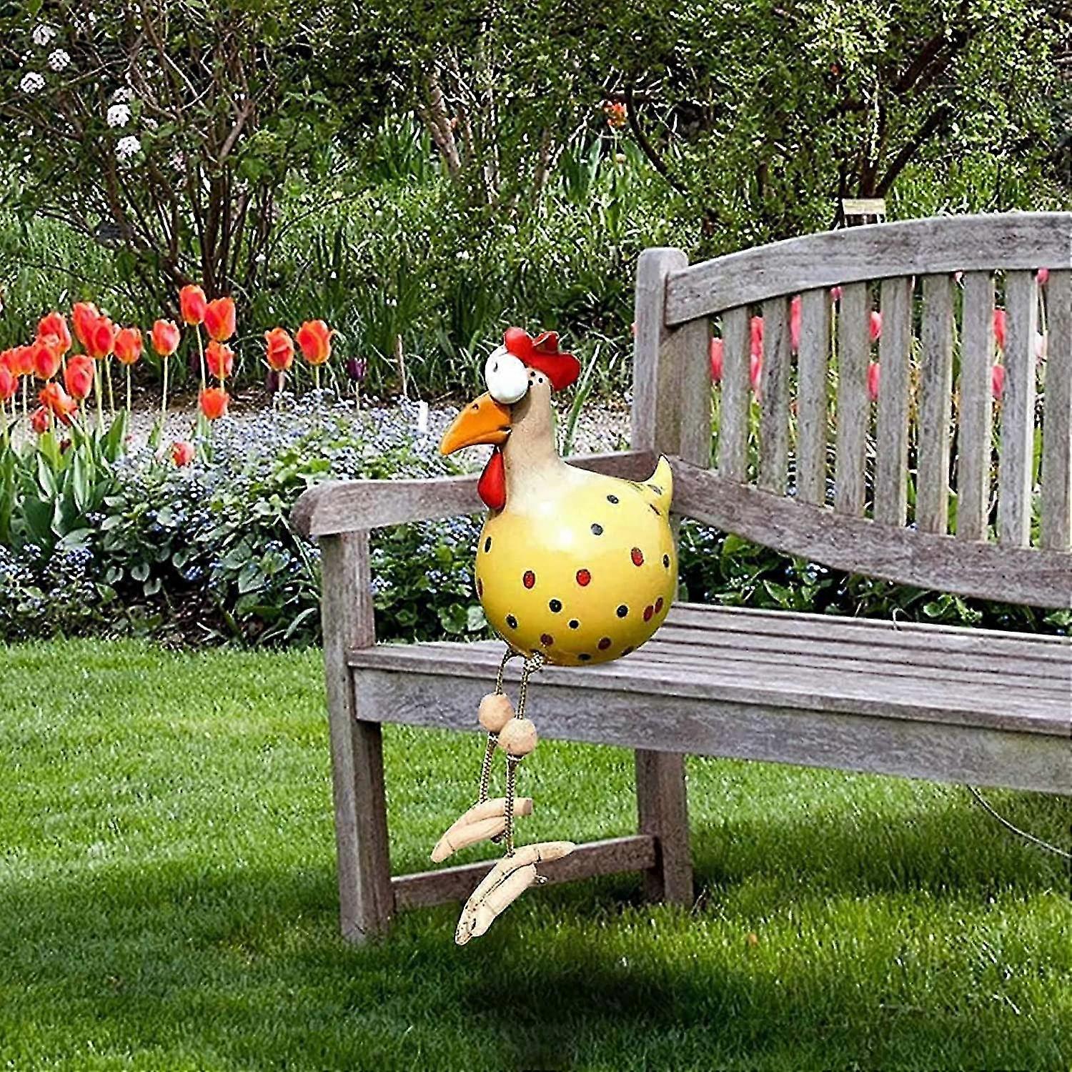 Decorative Hen Decorative Statues Garden, Funny Resin Chicken Garden ...