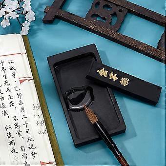Chinese Calligraphy Inkstone with Ink Stick Traditional Chinese Ink ...