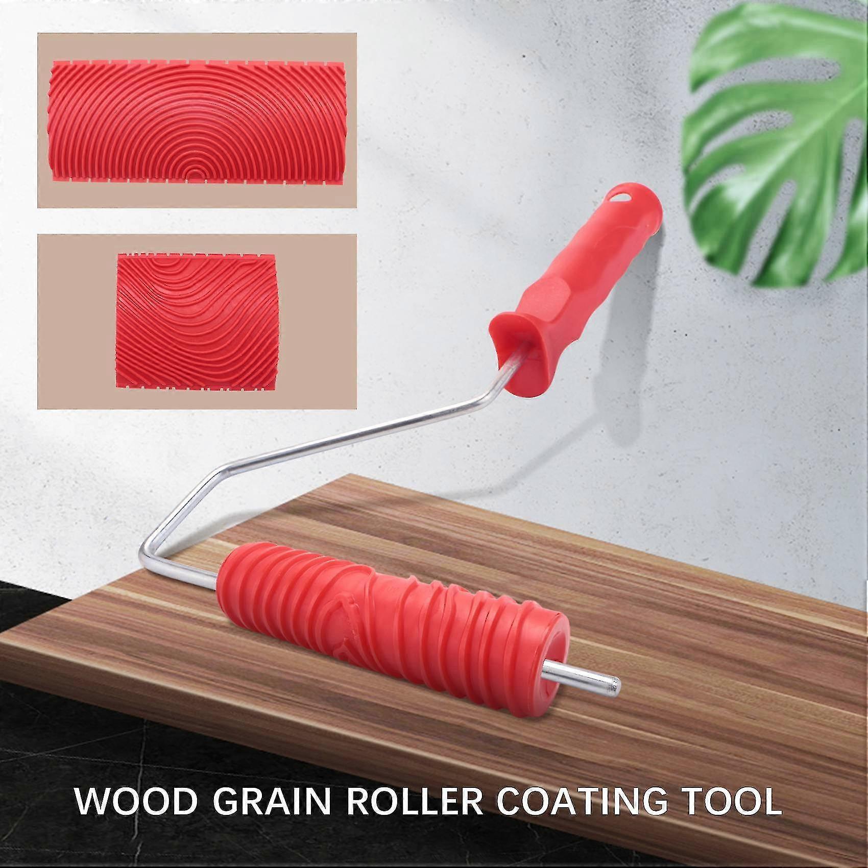 7 Inch Empaistic Pattern Roller Painter +2 Pcs Wood Graining Painting ...