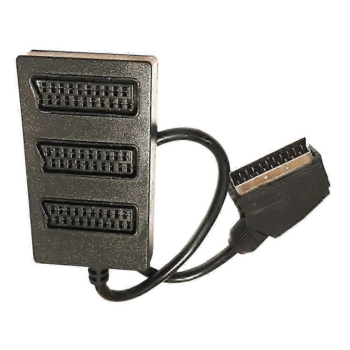 Scart 3 Way Splitter Scart Male to Female Adapter Connector 3WAY Scaet ...