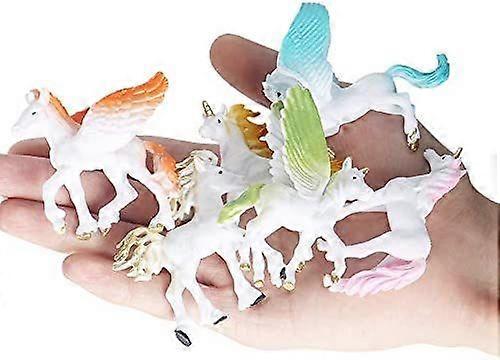 Heytea 12 Pcs Miniature Unicorn Figurines Set Mini Colorful Unicorn ...