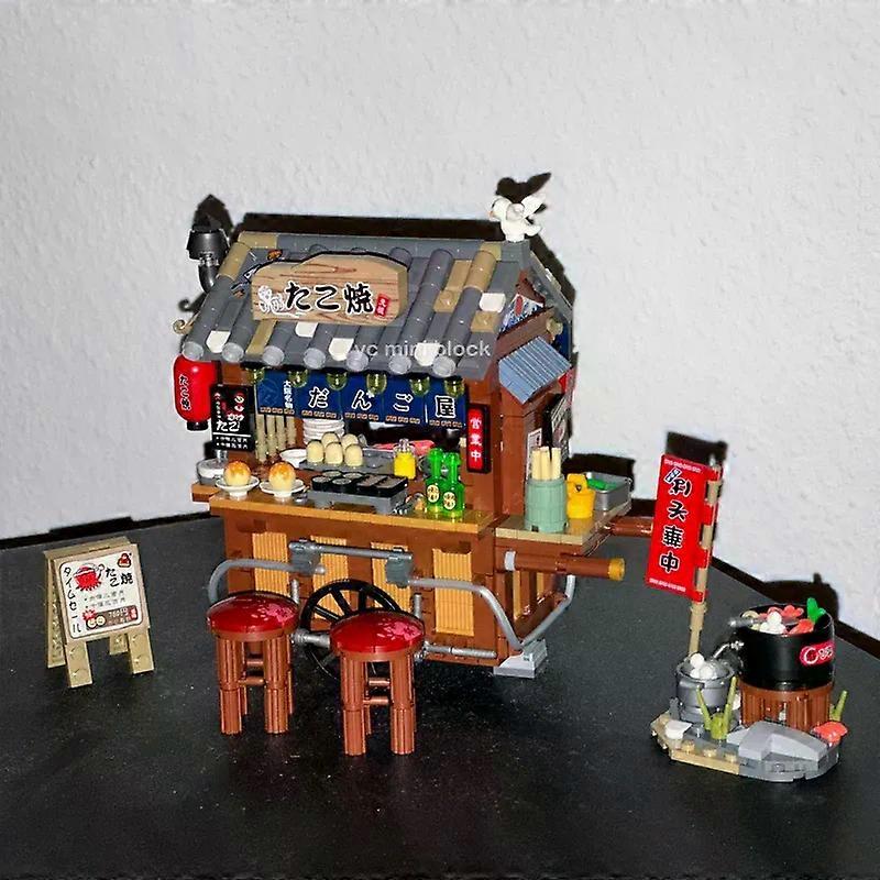Loz Mini Japanese Takoyaki Street View Building Blocks Style Food Stall Hong Kong Food Store ...